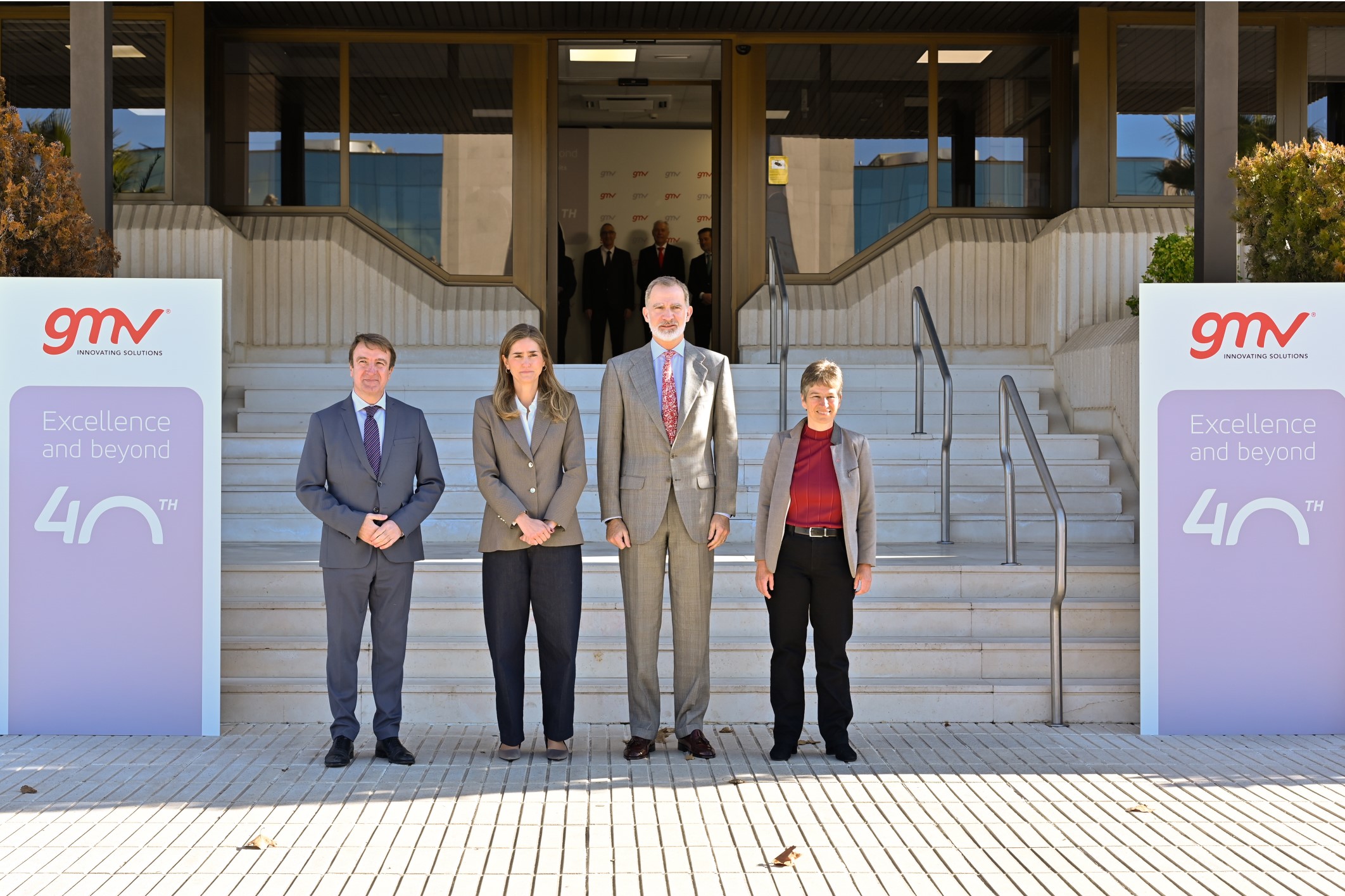 El Rey preside el acto del 40 aniversario de GMV, empresa pionera en la industria aeroespacial ...